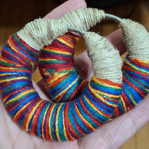 Strawberry Laced Wrapped Ear Weights-handmade Boho Ear Jewelry-unique ...