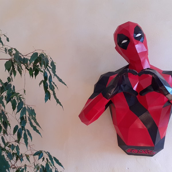 Deadpool Papercraft , PDF Template, DIY 3d Model, Fanart, Paper ...