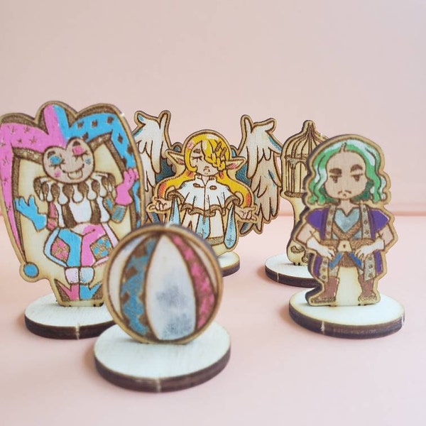 Priestess, Noble, Jester Npcs Miniatures: TTRPG Dnd NPC Standees ...