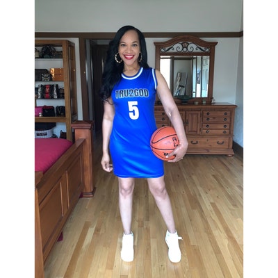Custom Name Number Jersey Dress, Women Basketball Jersey Dress, Ladies ...