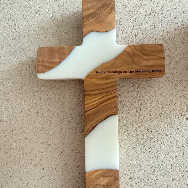 Custom Made Resin&olive Wood Wall Cross,wooden Crucifix,epoxy and Olive ...