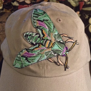 Army Green Oleander Hawk Moth Daphnis Nerii Iron on Patch Insect Patch ...