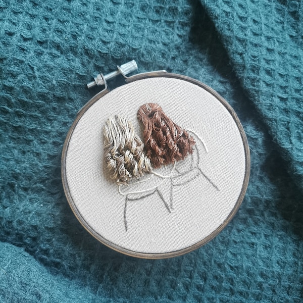 Embroidered Girl With 16 Cm Hoop, Embroidery Art, Hoop Art, Girl ...