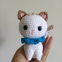 Kitty, the Little White Kitten Pattern Crochet Cat Pattern Amigurumi Cat Pattern Crochet White ...