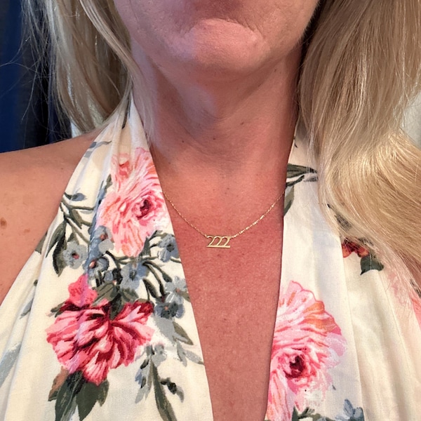 Angel Number Necklace, 111, 222, 333, 444, 555, 666, 777, 888 ...