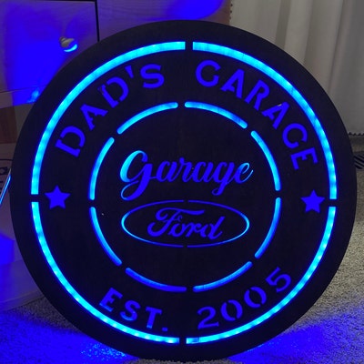 Custom Garage Led Sign, Garage Neon Sign, Dad's Garage Led Sign, Garage ...