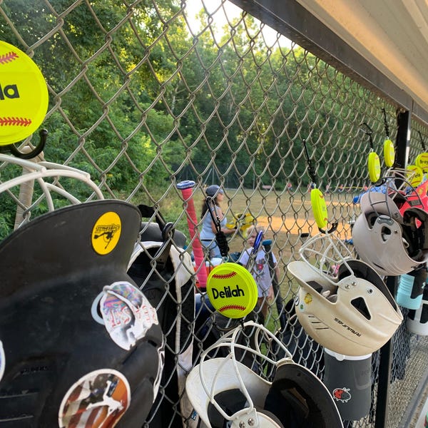 Softball / Baseball Dugout Dual Hook Helmet Holder Organizer Gift - Etsy