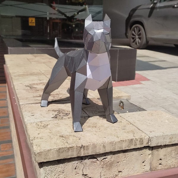 German Shepherd Dog Paper Craft,3d Low Polygonal Paper Sculpture ...