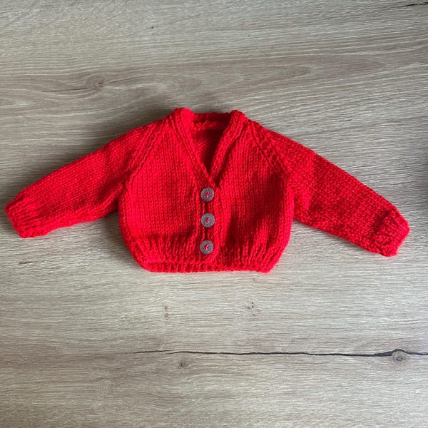 Teddy Bear Cardigan Knitting Pattern: Raglan Sleeves, 16-18 Inch ...