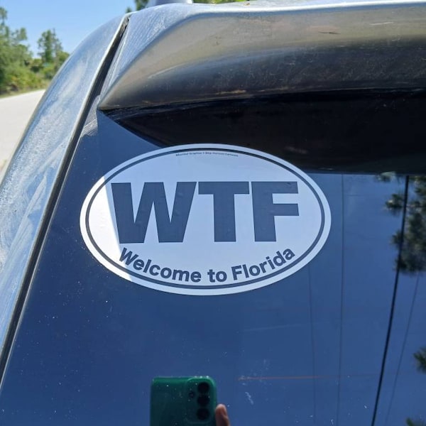 WTF Welcome to Florida Decal Sticker - Laptop Decal - Car Decal - Vinyl ...