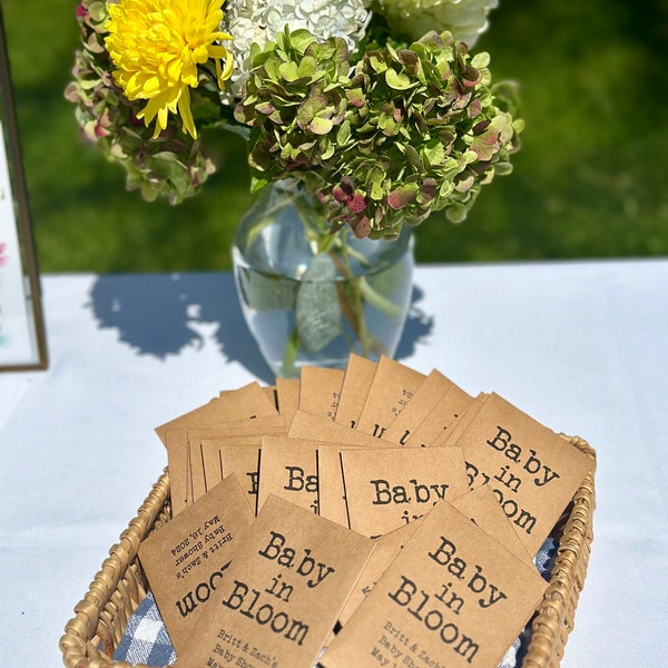 Christian Baby Shower Seed Packet Favor, Faith Plants the Seed, Custom ...