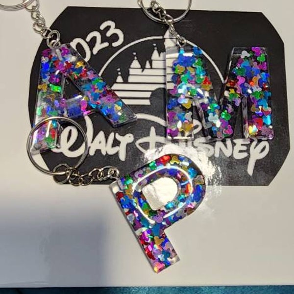 Mickey Disney Letter Alphabet Keychain Custom Letter Resin Letter A-Z ...