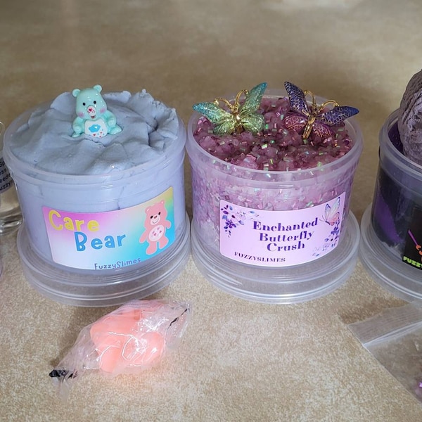 Frozen Slushie Slime Fuzzy Slimes Blue Raspberry Scent - Etsy