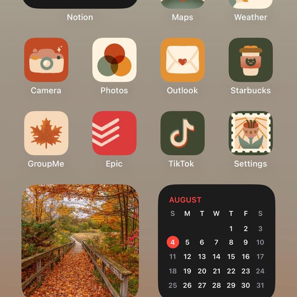 Fall Aesthetic Ios & Android App Icon Pack | 100 Hand Drawn App Icons ...