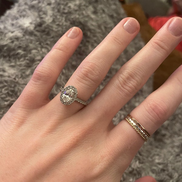 Silver Gold and Rose Gold Stackable Rings // Set of 3 Simple Sterling ...