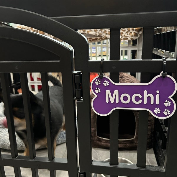 Personalized Dog Crate Sign, Custom Kennel Nameplate, Toy Box Sign ...