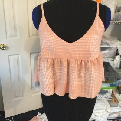 V Neck Peplum Ruffle Cami Top Maggie PDF Pattern - Etsy