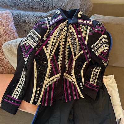 Women Show Jacket, Equestrian Pattern, Western Horse Show Jacket,horse ...