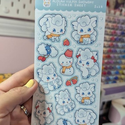 Grey Penguin Anime Girl Waterproof Vinyl Sticker Pack Laminated Kawaii ...