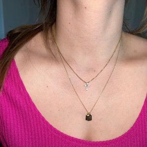 14k Solid Gold Multi Necklace Clasp & Detangler Layering Clasp ...