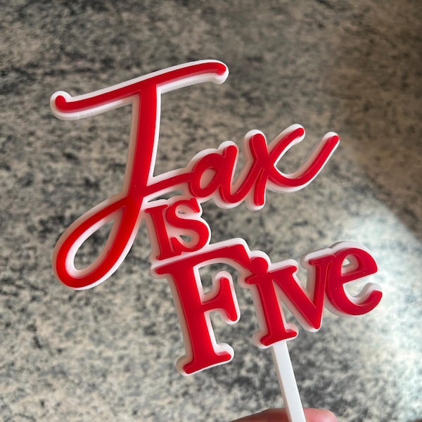 Double Layer Cake Topper | Name is Age | Personalised | Various Sizes ...