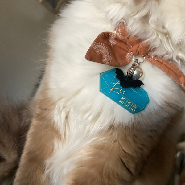 Crystal Energy Personalized Pet Tag, Fancy Cat and Dog ID Tag - Etsy