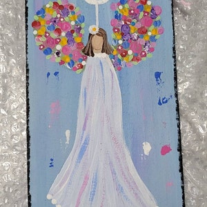 Folk Art Angel, Handpainted Angel, Guardian Angel, Angel Decor, Rustic ...