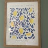 Il Limone Italian Lemon Art Print, Sorrento Italy Print, Italian ...