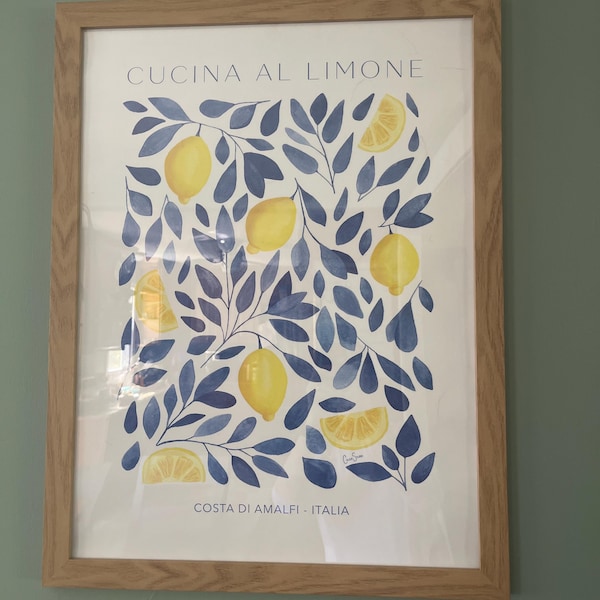 Il Limone Italian Lemon Art Print, Sorrento Italy Print, Italian ...
