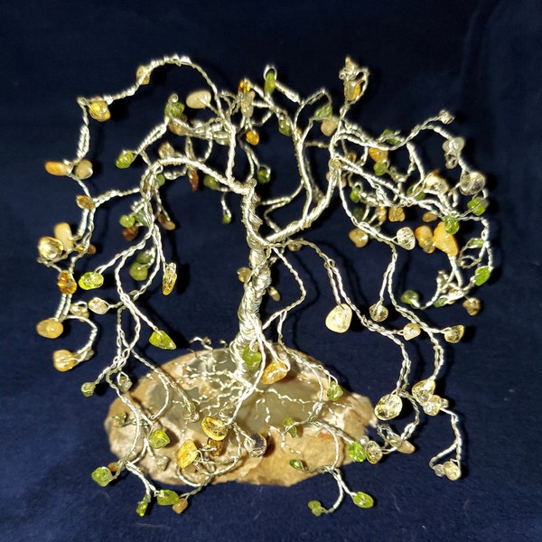 Custom Small Wire Gem Tree, Pick Your Gems & Wire Color, Handcrafted ...