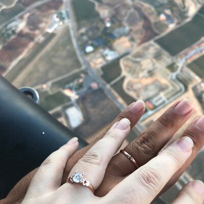 Paw Engagement Ring Set, Vegan Engagement Ring, Cat Ring, Dog Ring ...