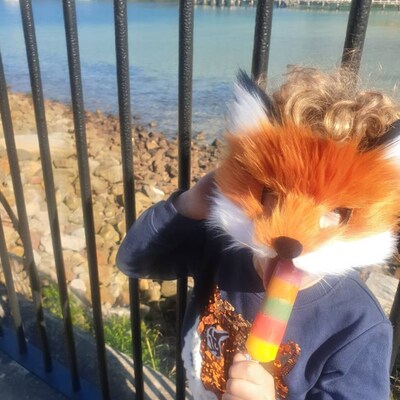 Children's Faux Fox Fur Mask, Handmade - Etsy
