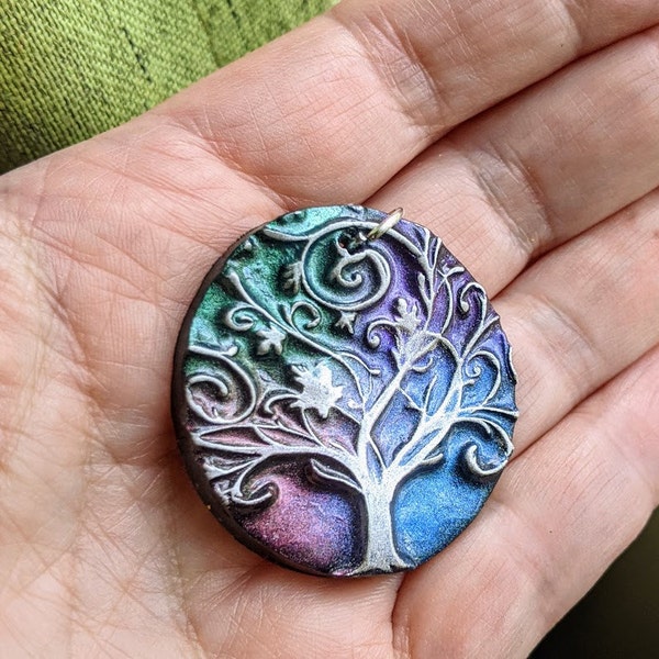 Tree of Life Handmade Polymer Clay Pendant - Etsy