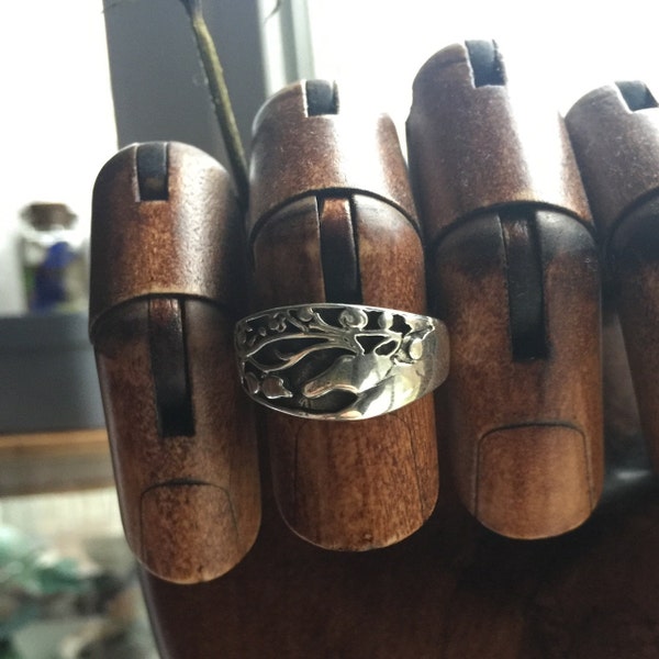 Scythian Stag Sterling Silver Ring: Vintage Style Ring, Spirit Animal ...
