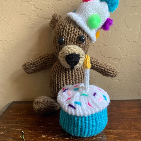 Birthday Bear 22pin Circular Knitting Machine Pdf Pattern - Sentro Addi ...