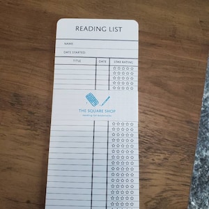 Reading List Bookmark Library Card Bookmark Vintage Library Bookmark ...