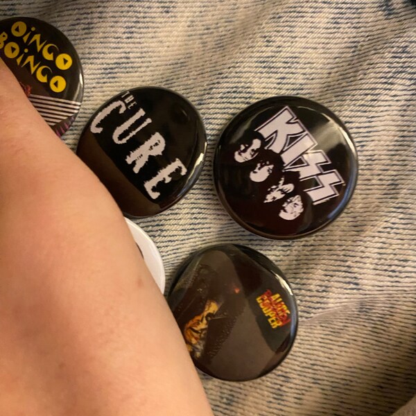 Vintage Rock Band Pinback Buttons, Punk, Alternative, Classic Rock - Etsy