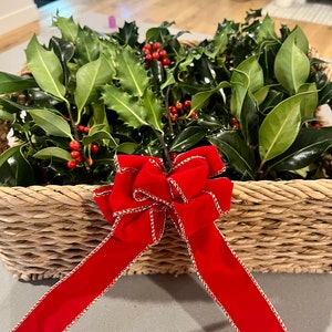 Fresh Evergreen & Holly Swag - Etsy