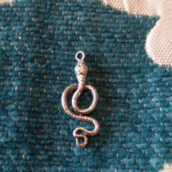925 Sterling Silver Snake Charm, Connector,silver Snake Connector ...