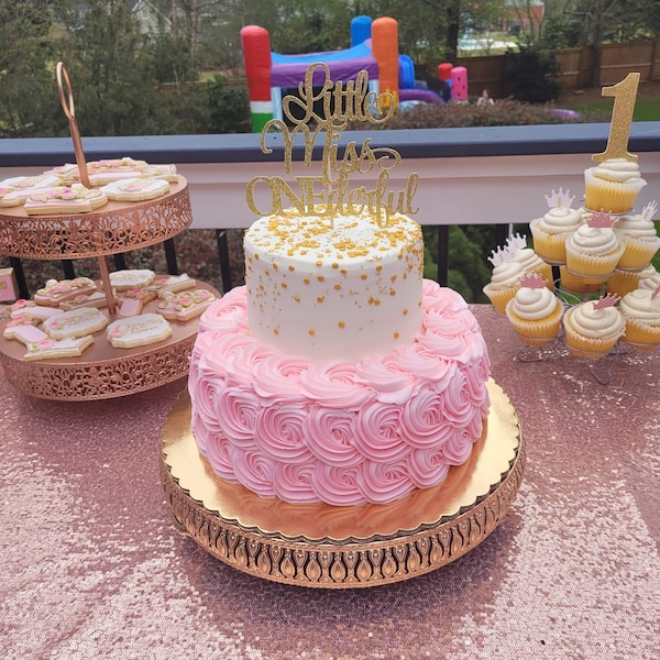 Round Cake Stand Mirror Top-wedding Cake Stand - Anniversary - Birthday ...