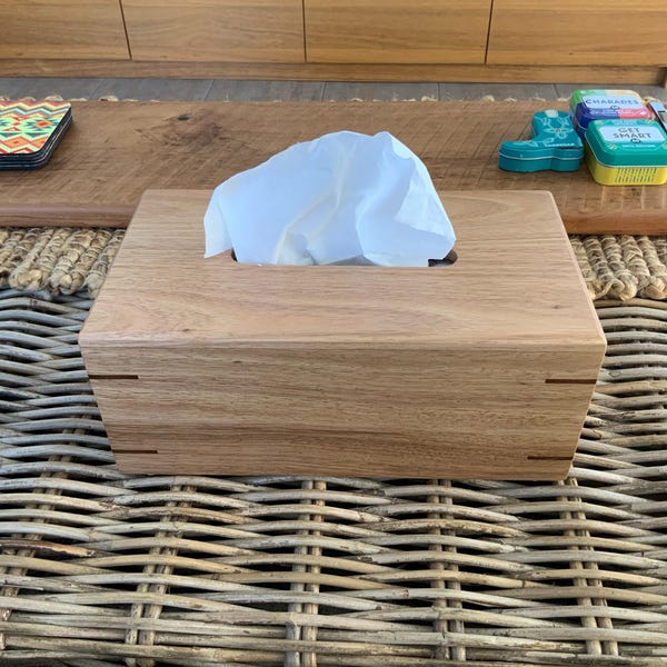 Tissue Wooden Box/cover Handmade From Solid Australian Chestnut Top ...