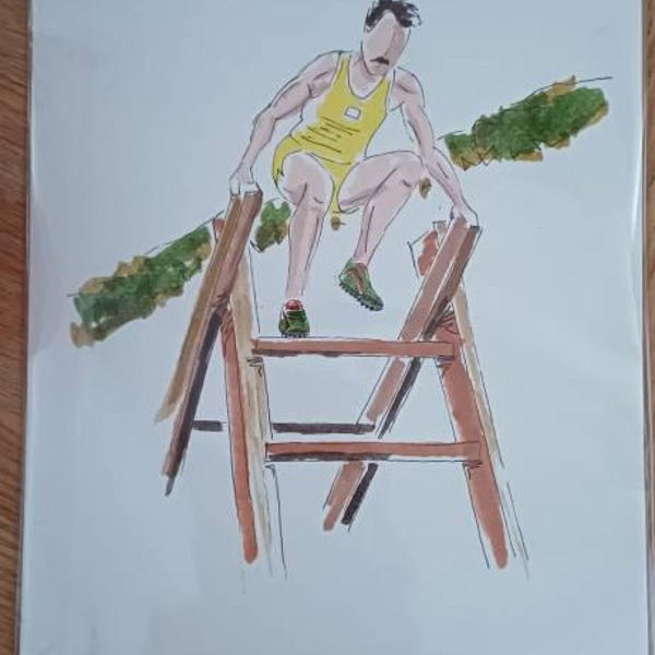 Personalised Running Illustration Art - Fell Running, Hiking, Hobby ...