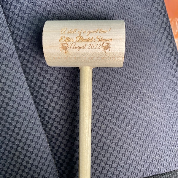 Custom Engraved Crab Mallet, Custom Crab Mallet, Wedding Crab Mallet ...