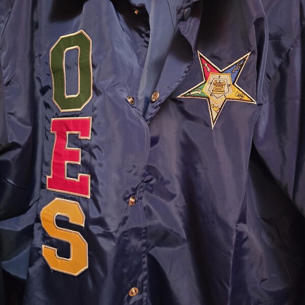 OES Embroidered Coach Jacket - Etsy