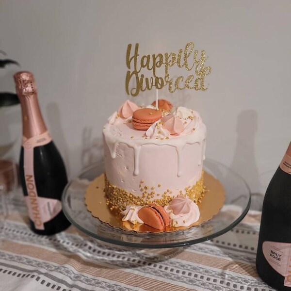 Happily Divorced Cake Topper, Just Divorced Cake Topper, Divorce ...