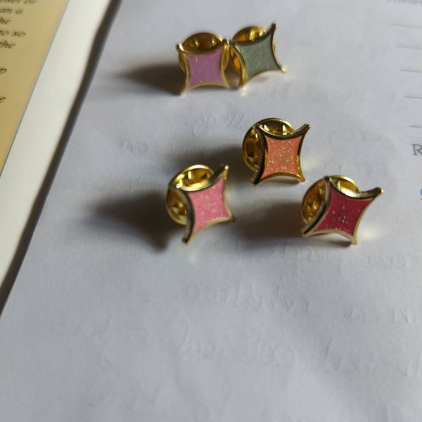 Star Sign Enamel Pins - Removable Glitter Star Pins Astrology Zodiac ...