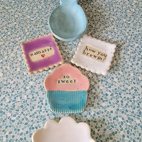 Made to Order -cloud Spoon Rest - Coffee Spoon Rest - Pottery- Jewelry ...