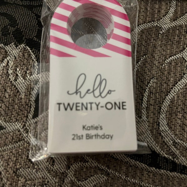 Hello Thirty Birthday Party Favors, Mini Liquor Bottle Tag, Adult ...