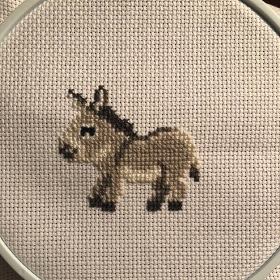 Donkey Cross Stitch Pattern PDF Donkey Embroidery Instand Download ...