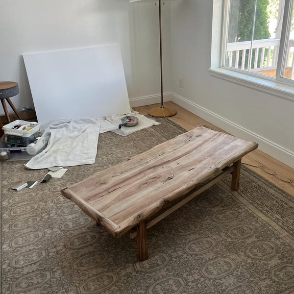 Rustic Large Coffee Table, Live Edge Table, Live Edge Furniture ...